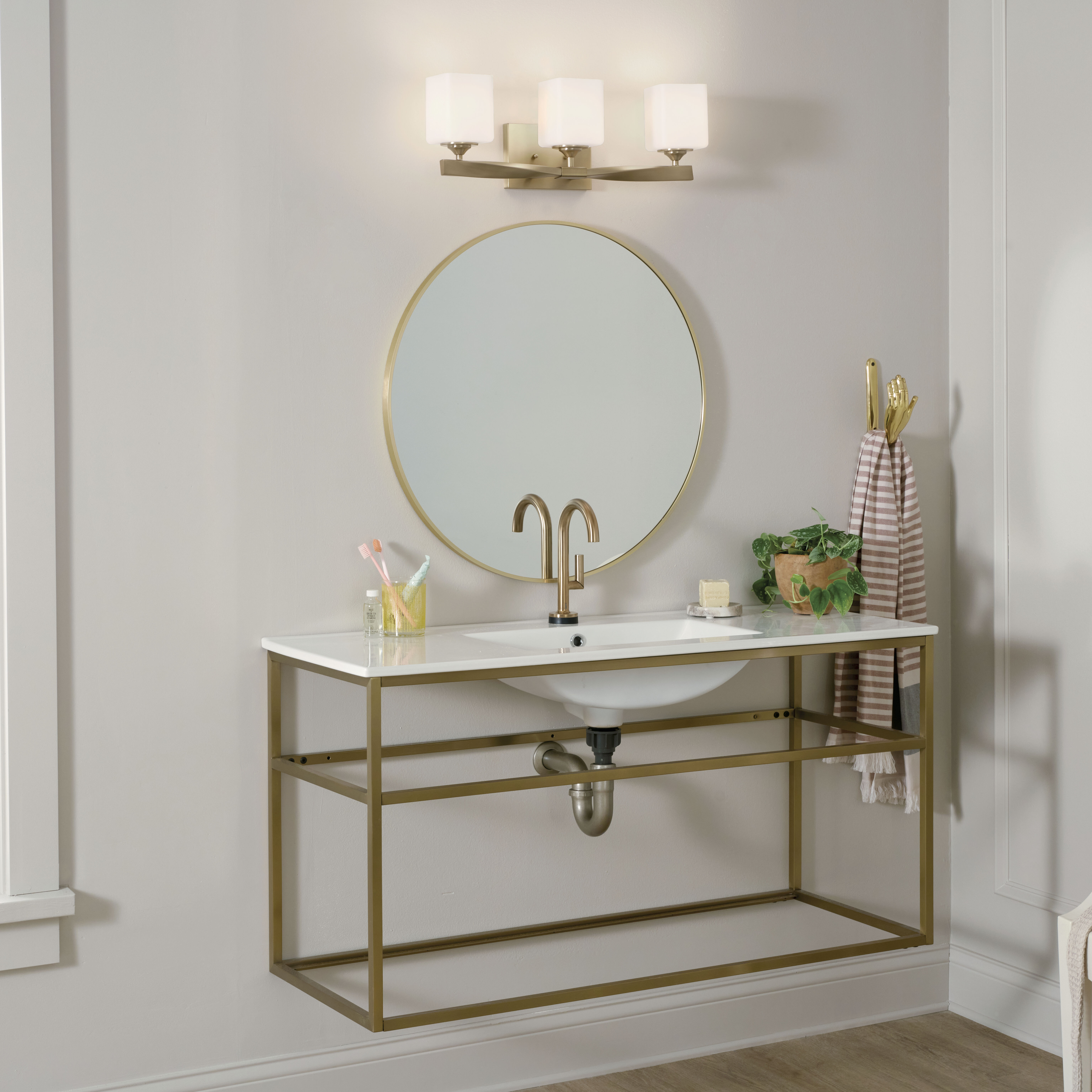 Kichler 55002CPZ Marette 3 Light 23 inch Champagne Bronze Bath Vanity ...