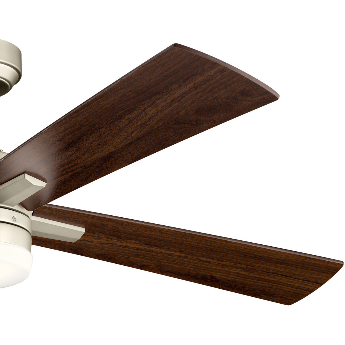 Kichler 330140NI Lija 52 inch Brushed Nickel with Walnut Blades Ceiling Fan