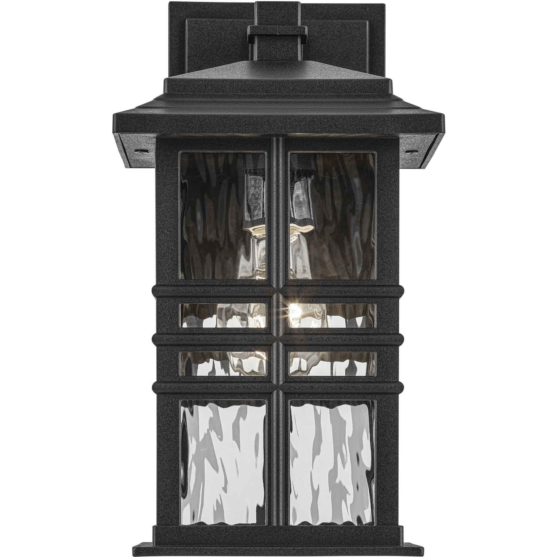 Kichler 49829BKT Beacon Square 1 Light 12 inch Textured Black Outdoor ...