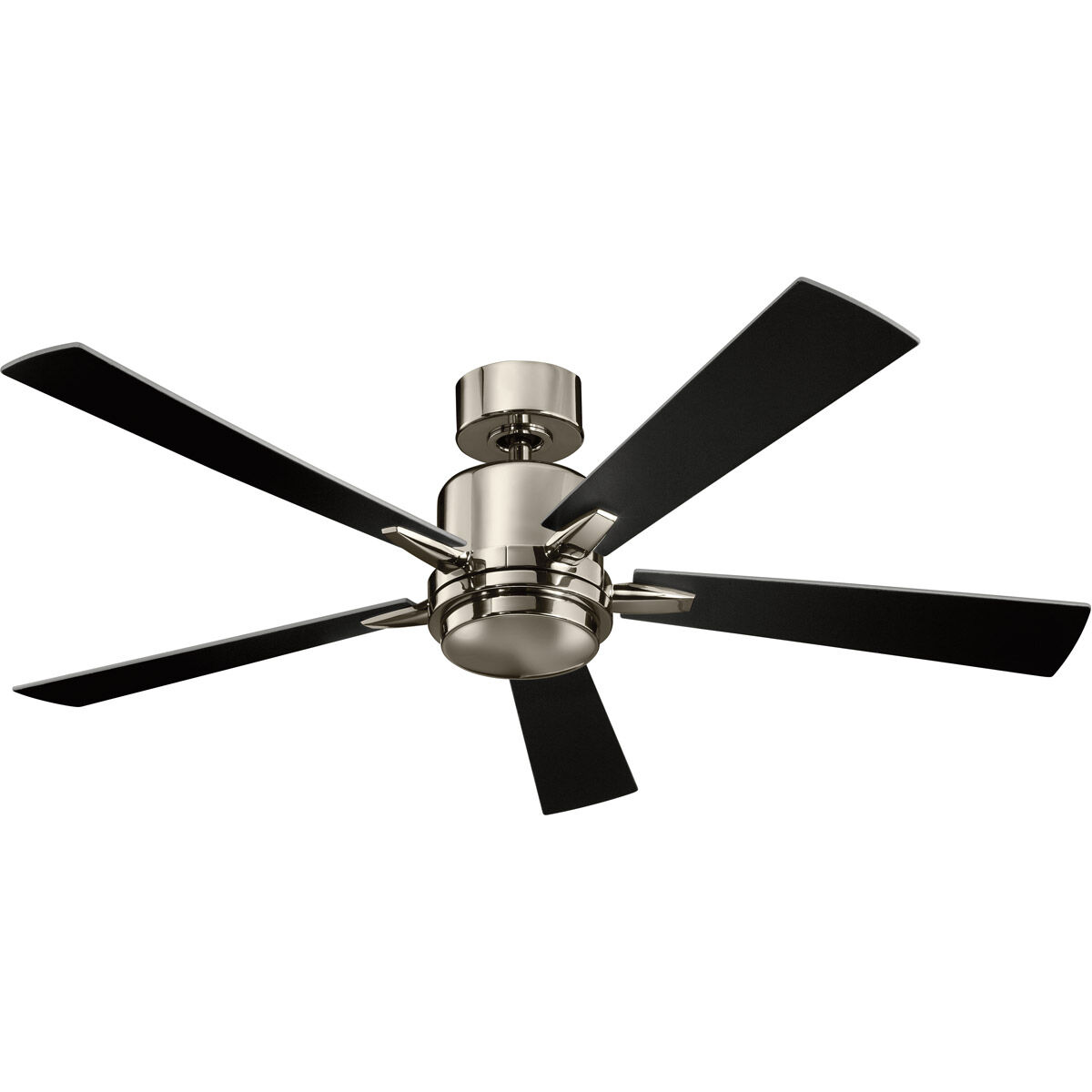 Kichler 330000PN Lucian Elite 52 inch Polished Nickel with Black/Silver ...