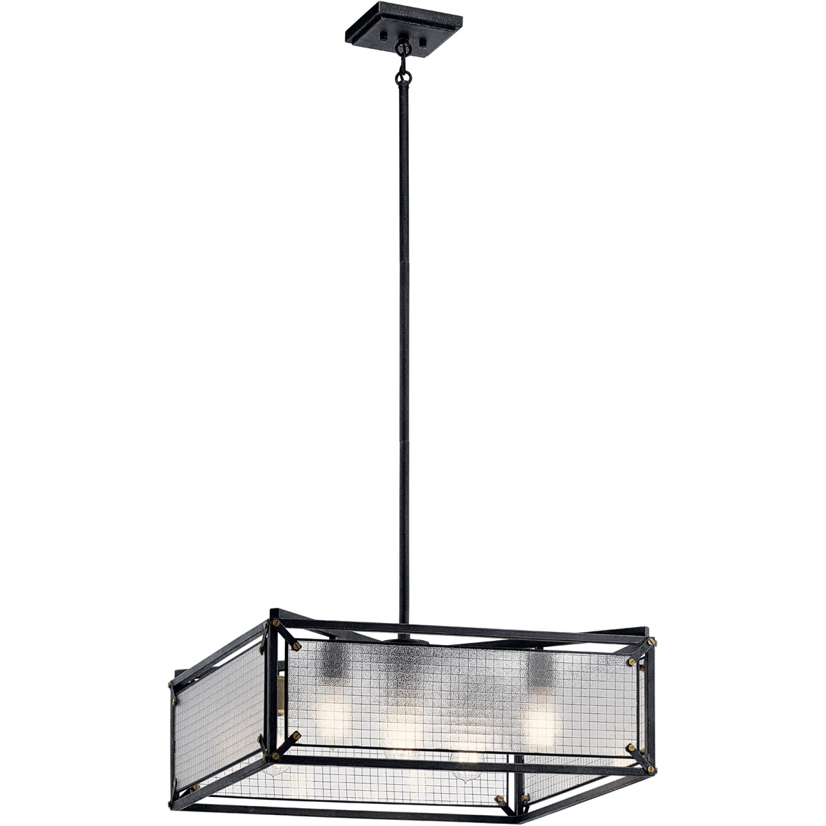 Kichler 44332DBK Steel 5 Light 25 inch Distressed Black Chandelier 1 ...