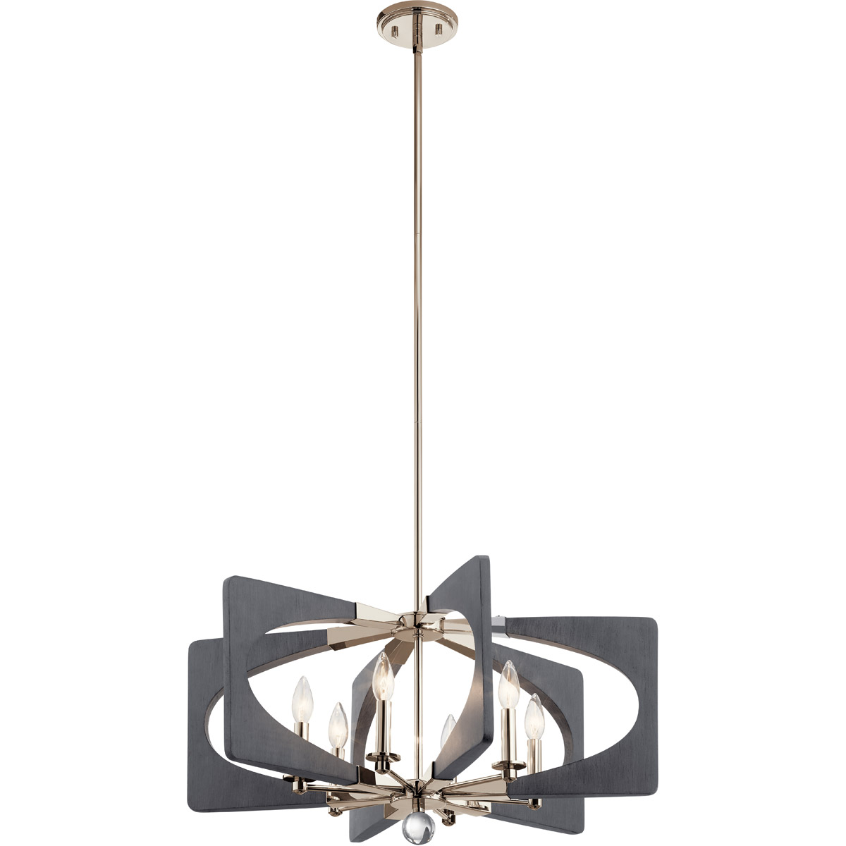 Kichler 44360DWG Alscar 6 Light 28 inch Driftwood Grey Chandelier 1 ...