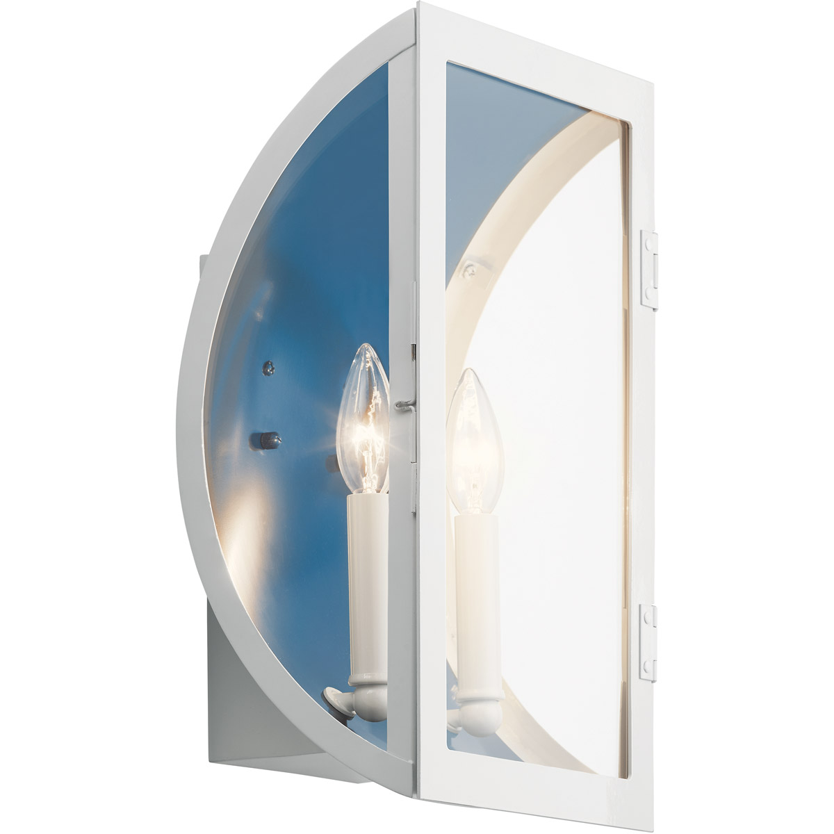 Kichler 49287WH Narelle 2 Light 15 inch White Outdoor Wall, Large