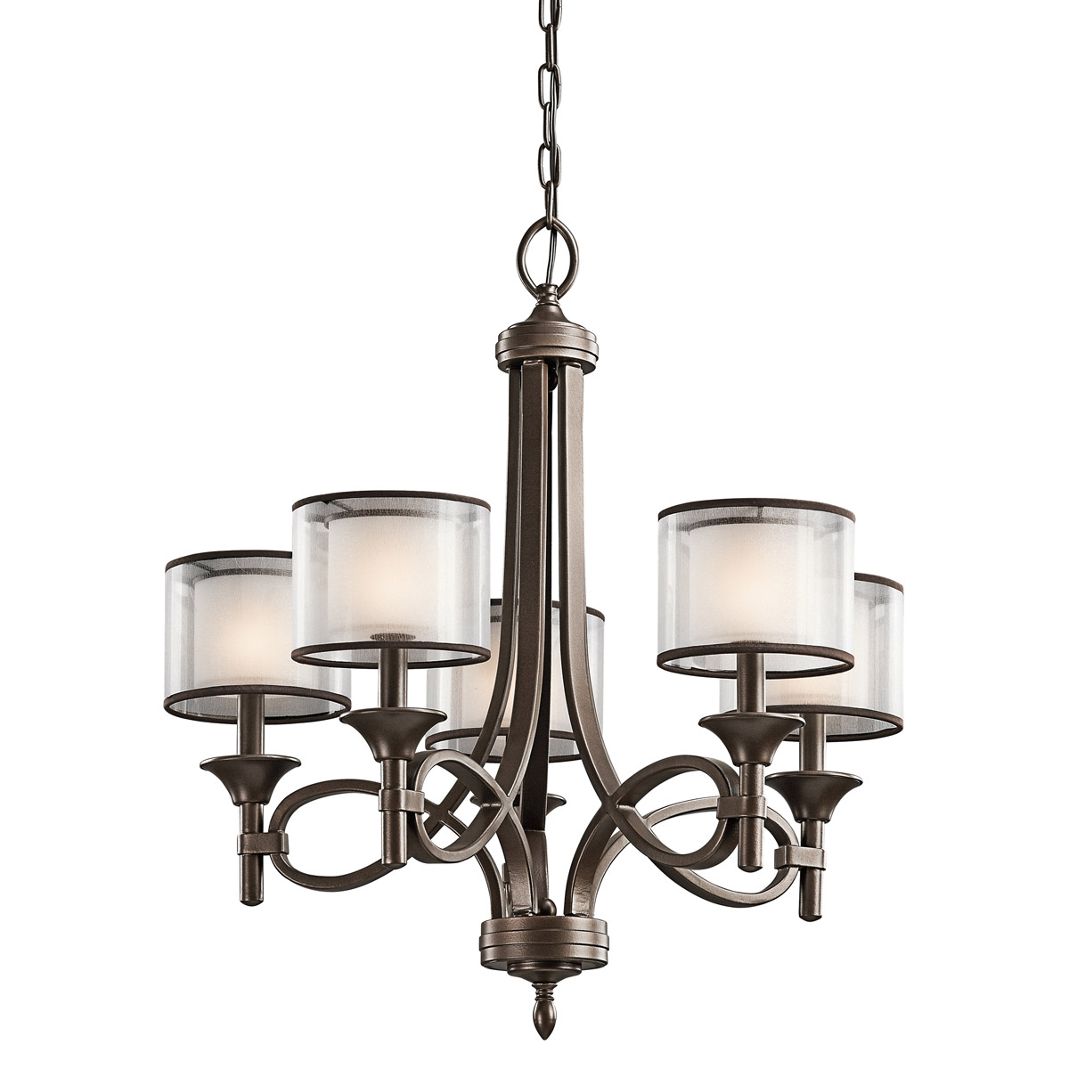 Kichler 42381MIZ Lacey 5 Light 25 inch Mission Bronze Chandelier 1 Tier ...