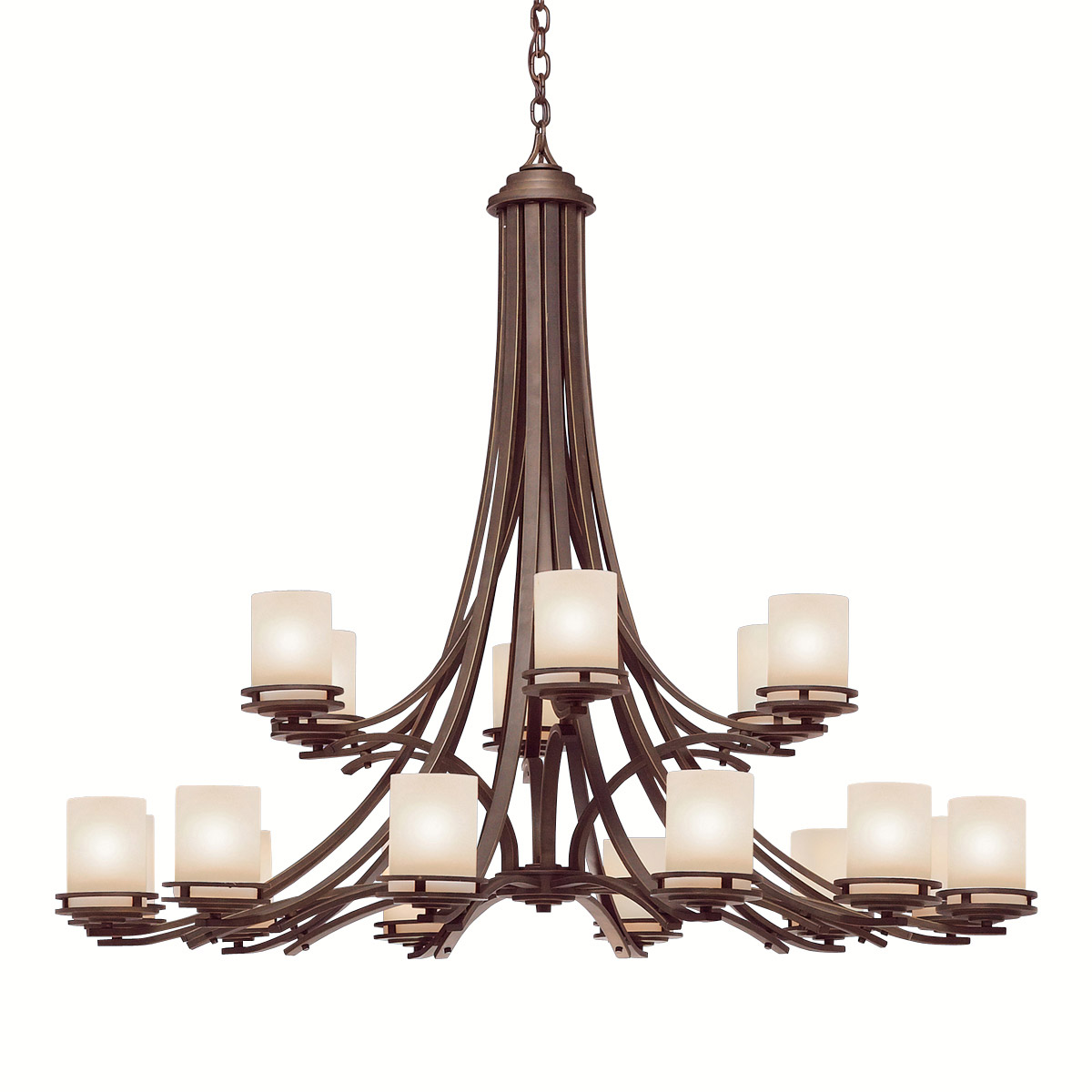 Kichler 1873OZ Hendrik 18 Light 50 inch Olde Bronze Chandelier 2 Tier ...