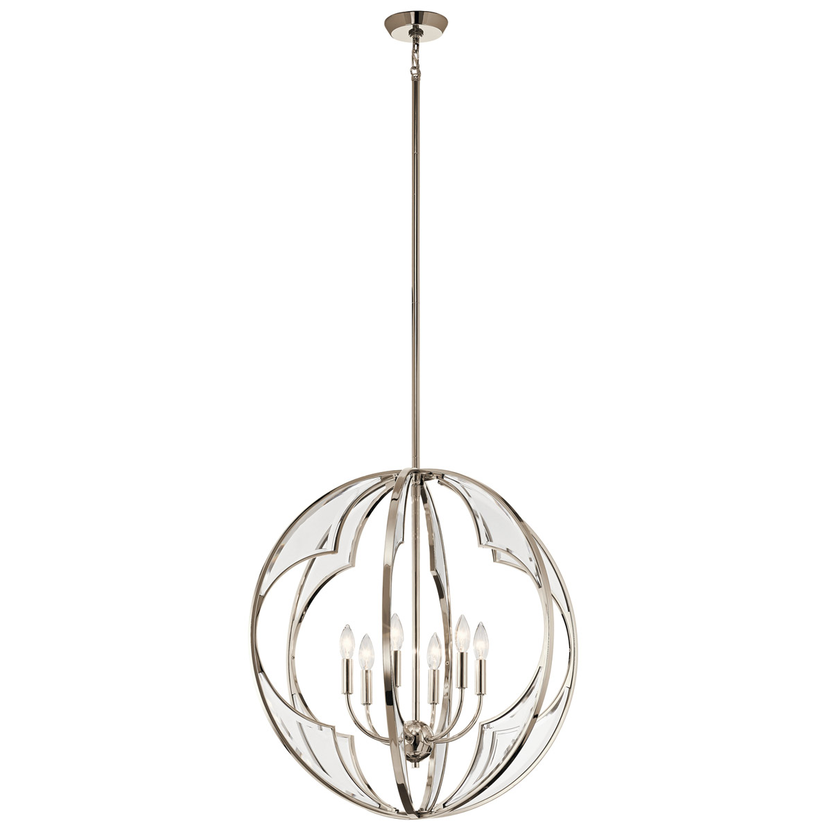 Kichler 43097PN Montavello 6 Light 26 inch Polished Nickel Chandelier 1 ...