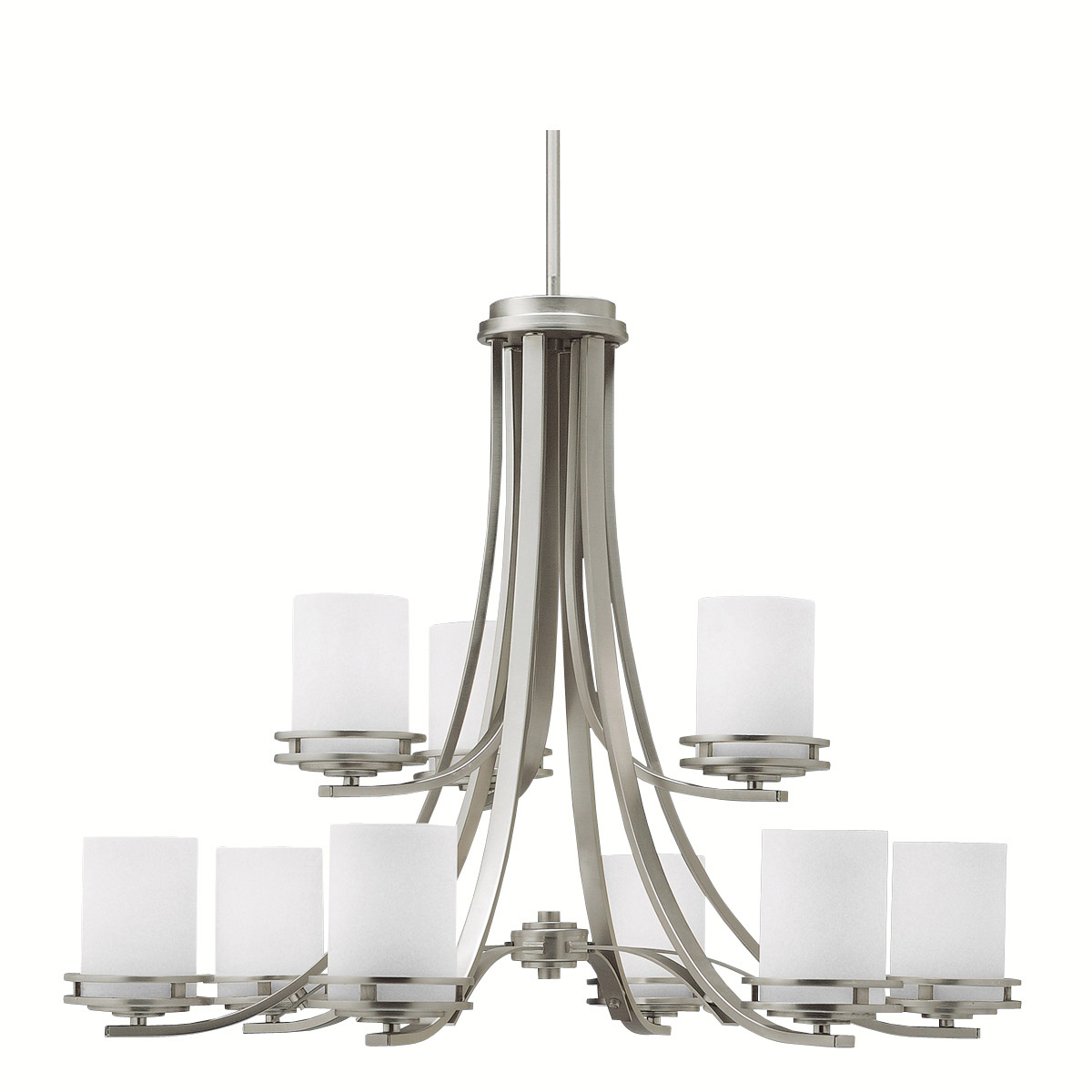 Kichler 1674NI Hendrik 9 Light 33 inch Brushed Nickel Chandelier 2 Tier ...