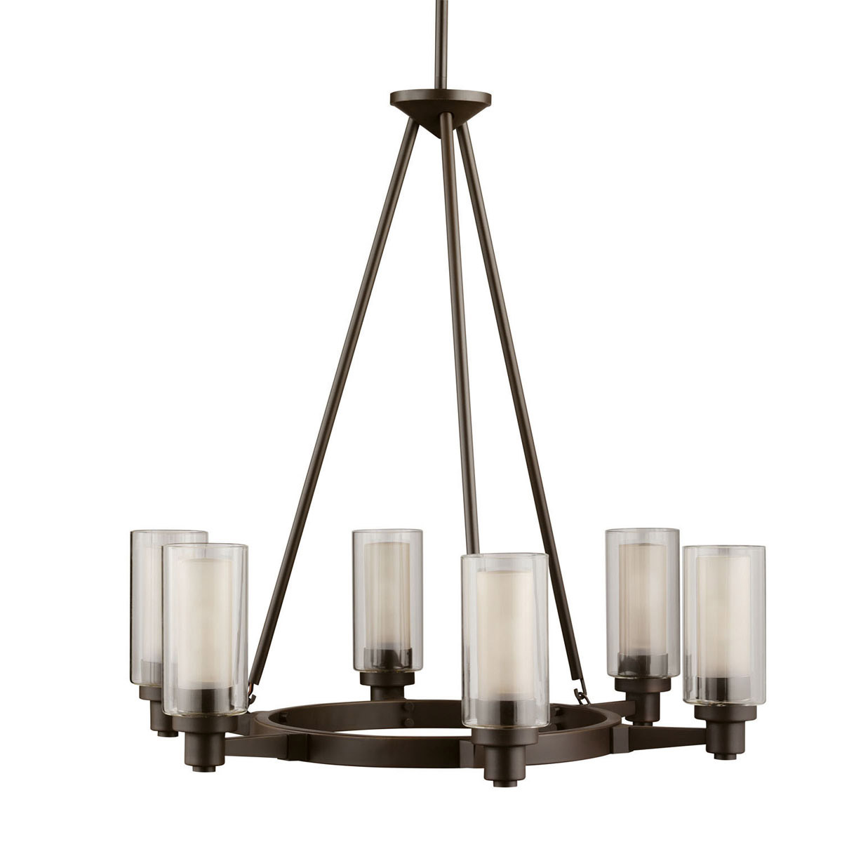 Kichler 2344OZ Circolo 6 Light 26 inch Olde Bronze Chandelier 1 Tier ...