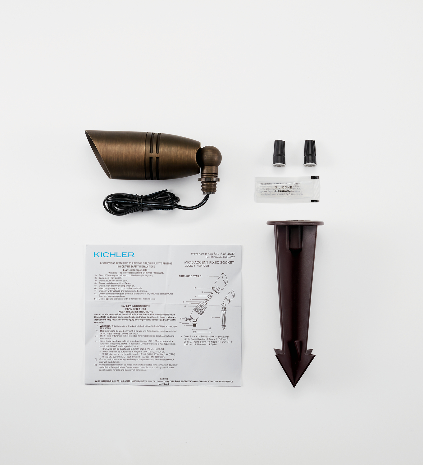 Kichler 15517CBR Independence 12 7.20 watt Centennial Brass Landscape ...